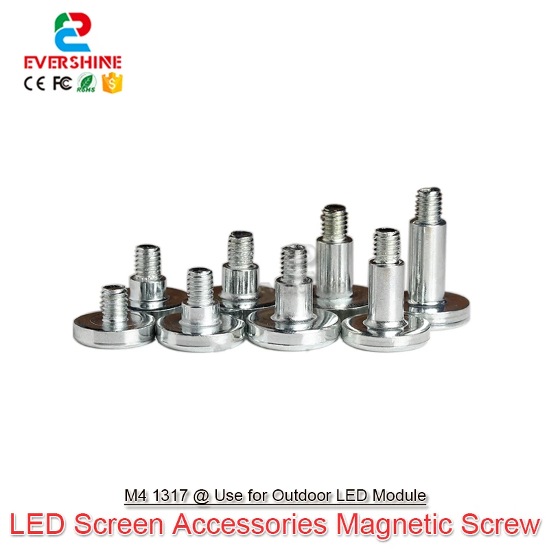100Pcs/Lot Magnet Screw Thread M4 Magnetic Column Cylinder For P4 P5 P6 ...