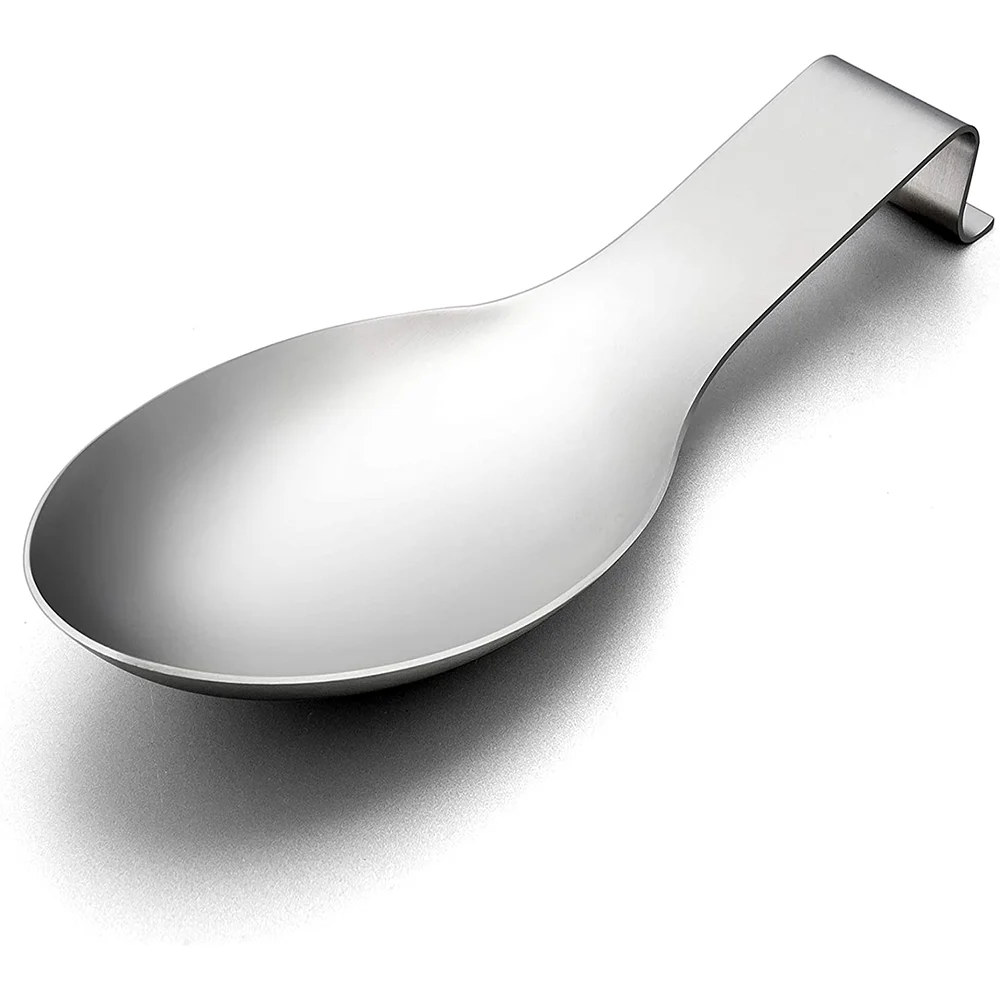 Silvery Stainless Steel Hanging type Spoon Rest for Kitchen Counter ...
