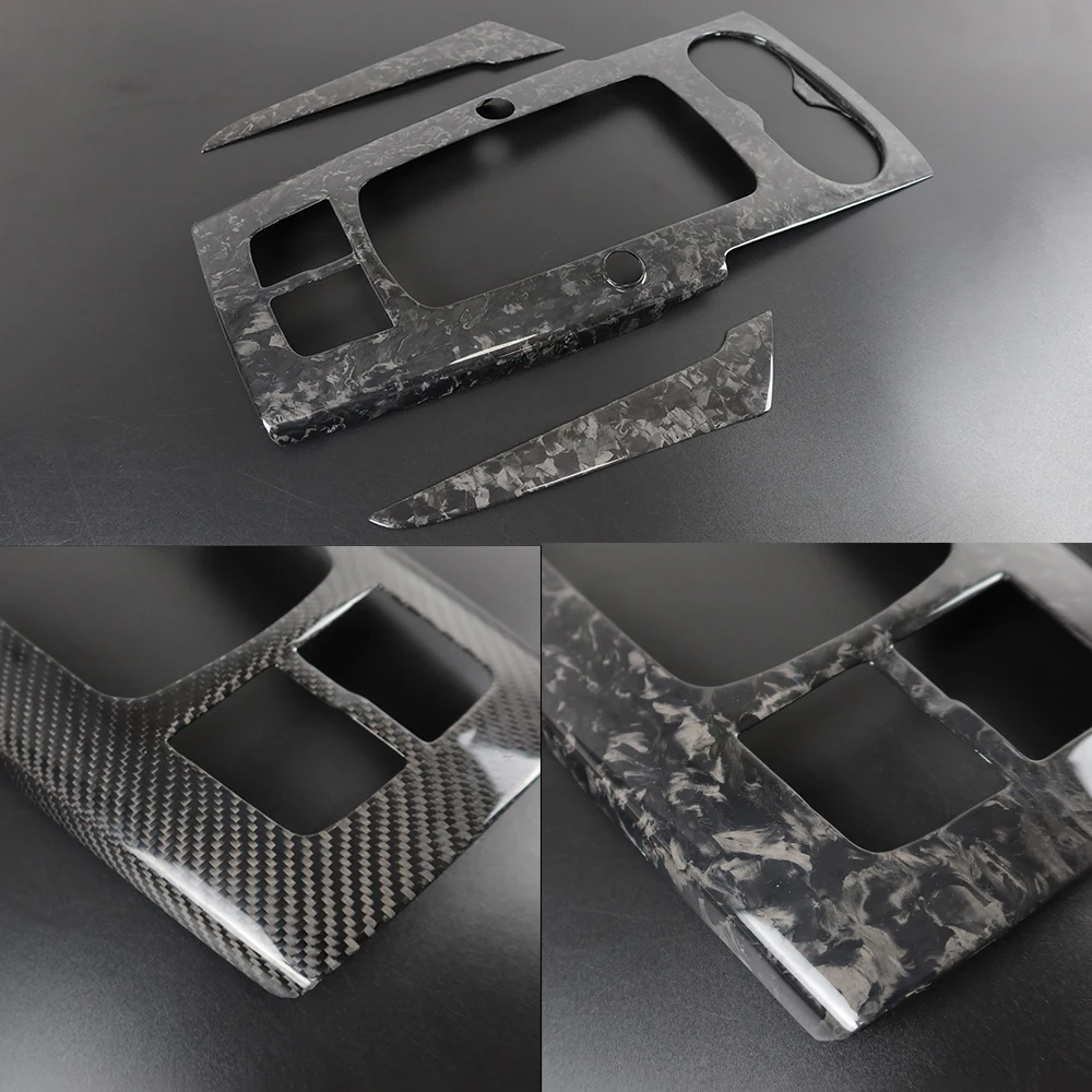 Real Marble Forge Carbon Fiber Interior Moldings Central Control Panel ...