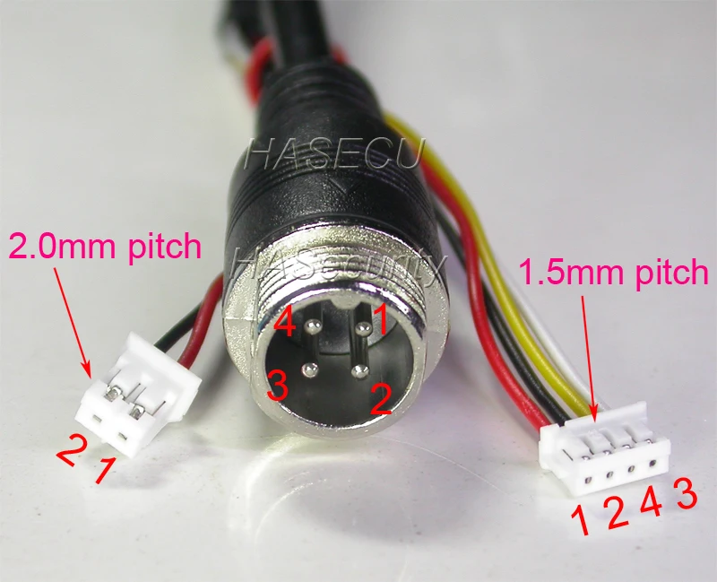 Férfi M12 Dugó 6Pin Kábel 4Pins (1,5 Mm -Es Hangmagasság) + 2Pins (2,0 ...