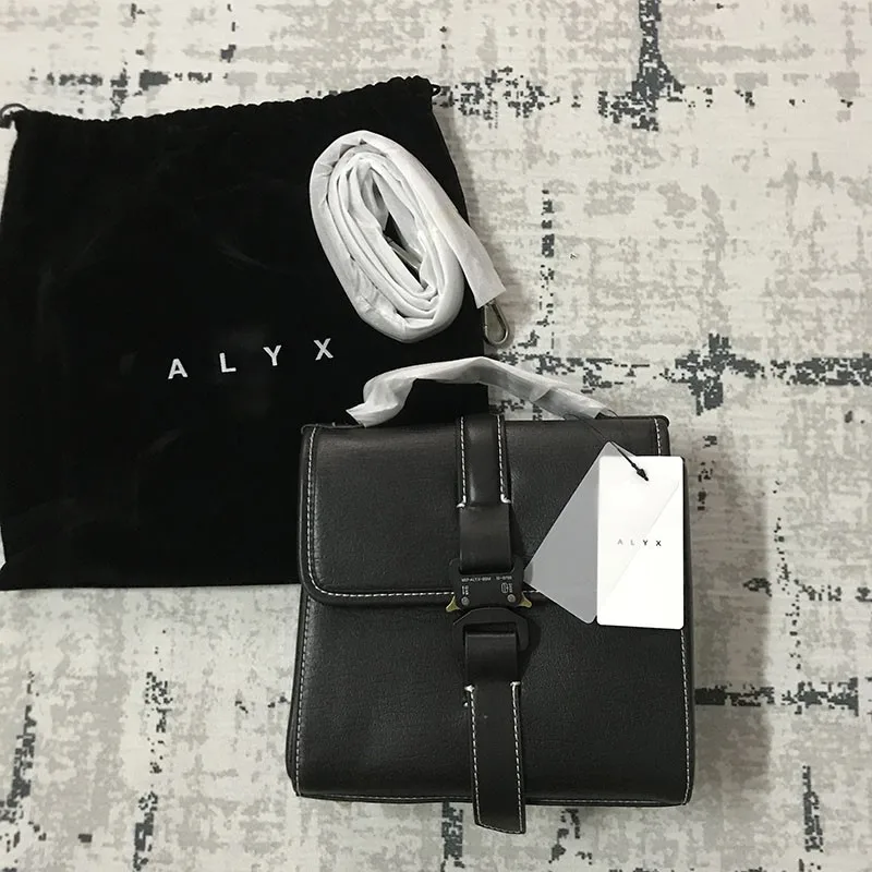 Sac bandoulière en cuir ALYX - Type 6 - Bonne qualité - Bouton en métal ...