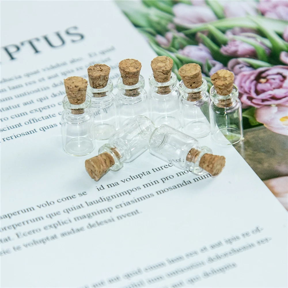0-5ml-Cute-Glass-Pendants-Mini-Bottles-With-Cork-Empty-Small-Wishing ...