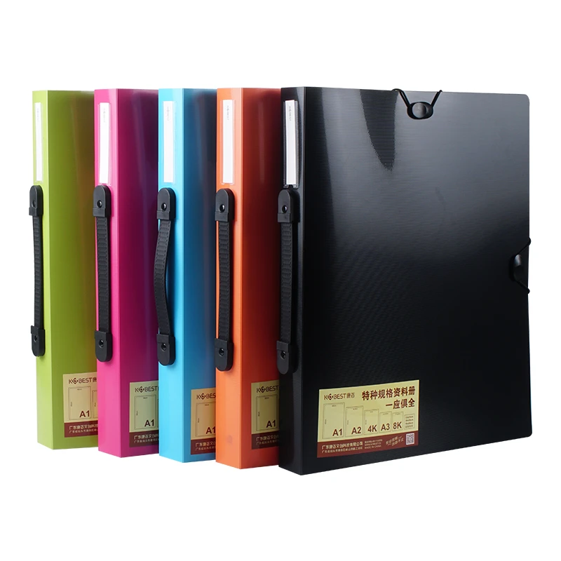 20 Pockets Booklet A3 Folder Paper Organizer Display Book Clear Pvc Bag ...