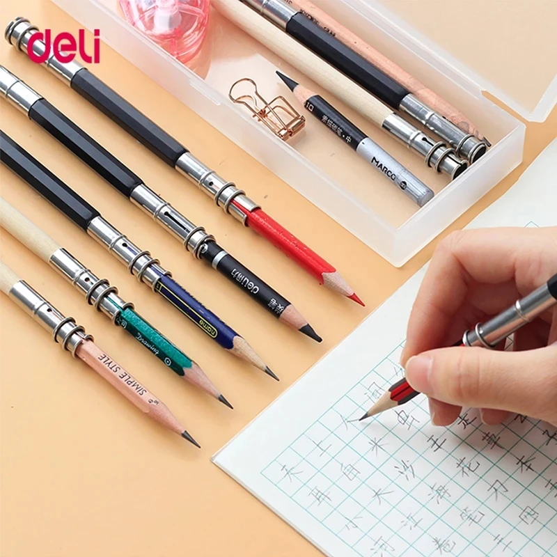Pencil-Extension-Writing-Stationery-Adjustable-Dual-Head-Single-Head ...