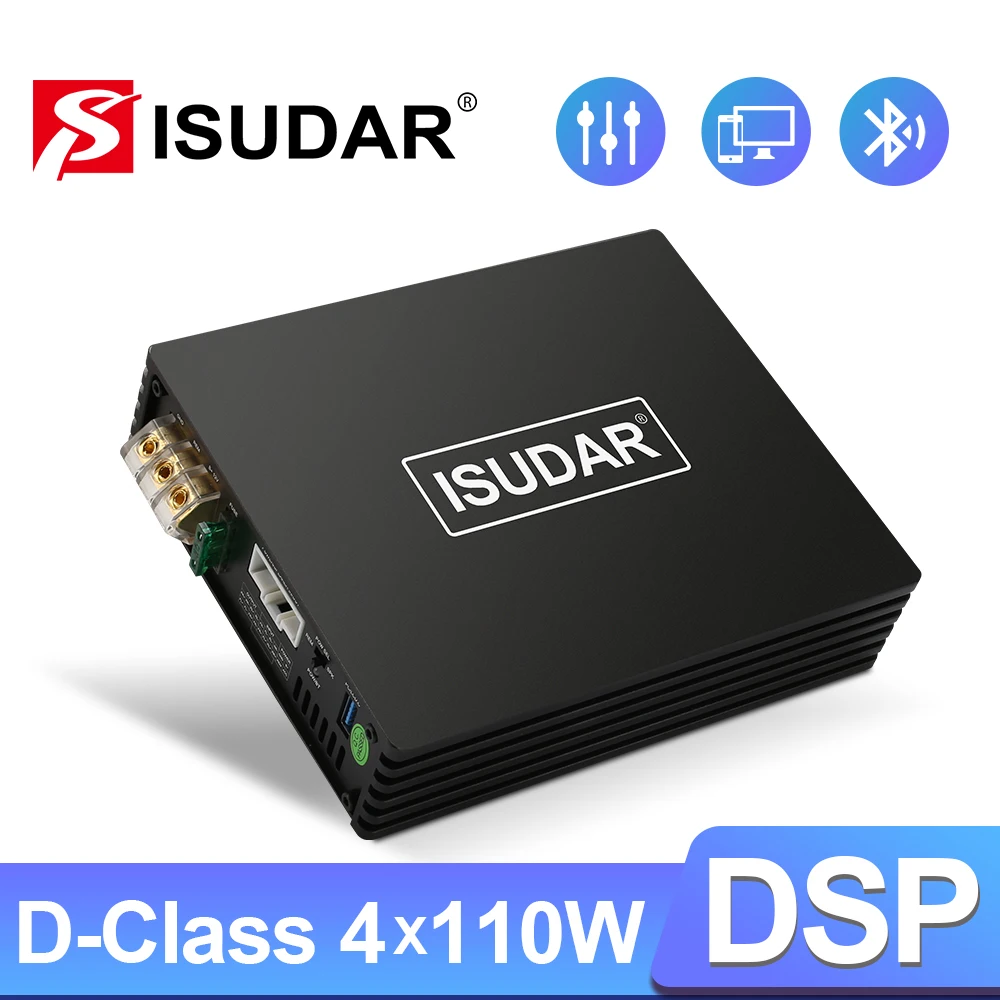 ISUDAR D4 Car DSP Amplifier For VW/Ford/Audi/BMW/Opel/Hyundai/Kia ...