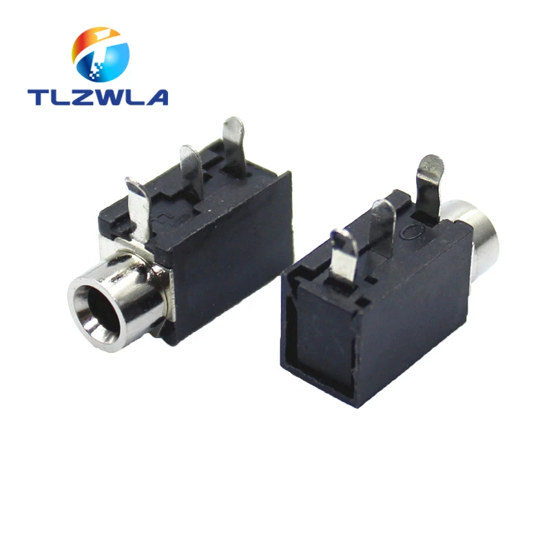 10pcs Pcb Mount Pj-316 3.5mm Female Jack 3 Pin Socket Headphone Jack ...