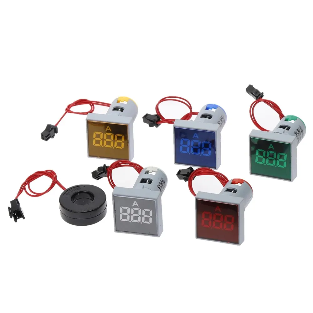 22mm 0-100a Digital Ammeter Current Meter/voltage Meters Indicator Led ...