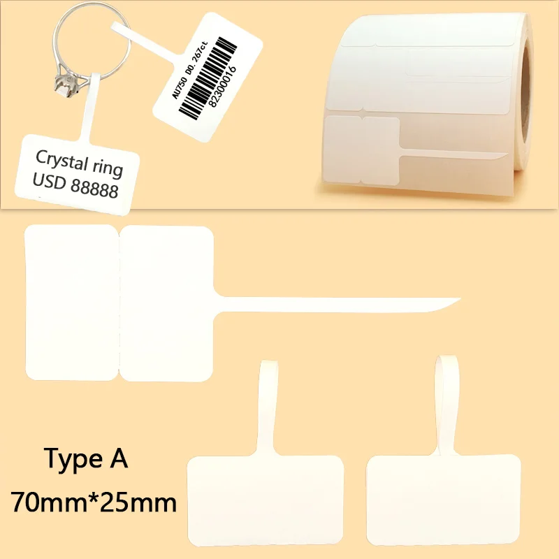 500Pcs-Blank-Price-Label-Stickers-Jewelry-Tags-Thermal-Paper-Label-Hang ...