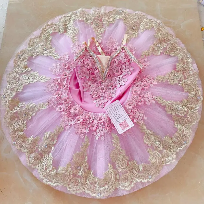 Pink Ballet Tutu Professional Kids Girls Women Classical Pancake Tutu ...