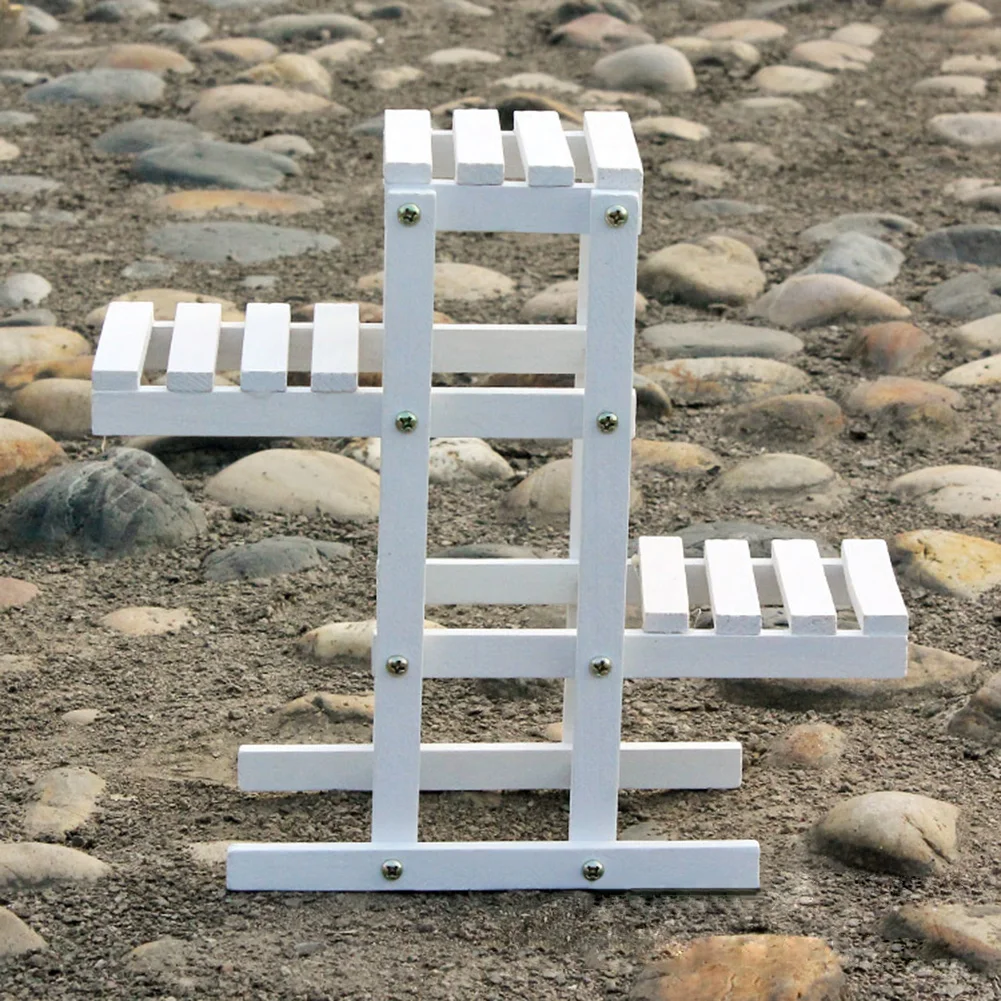 Pots - Bacs - Jardinières,Présentoir de plantes en bois blanc à 3 ...