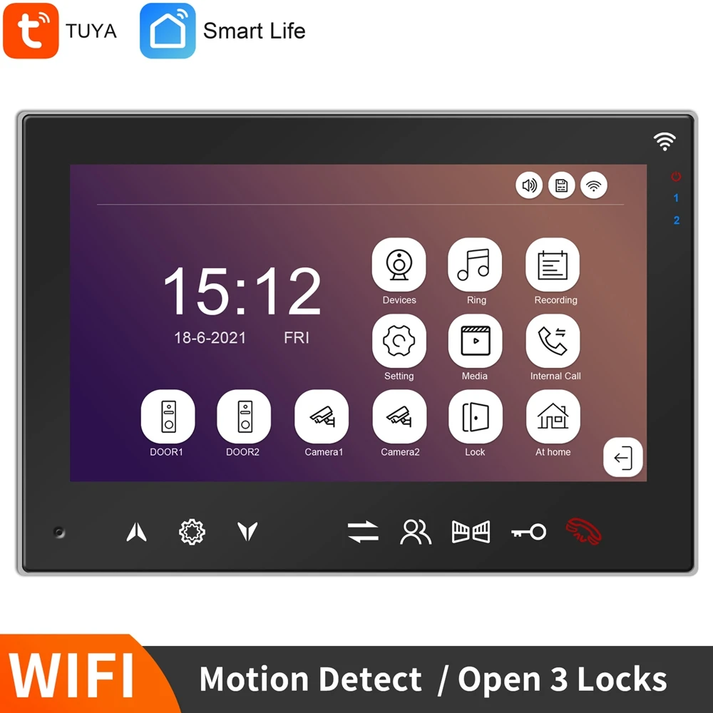 WiFi-Intercom-System-7-inch-Smart-IP-Display-Supports-Motion-Detection ...