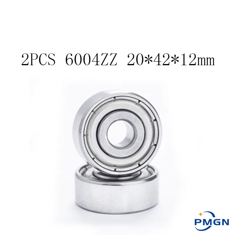 2PCS ABEC 5 6004ZZ 6004Z 6004 ZZ ball bearing 20x42x12mm High quality ...