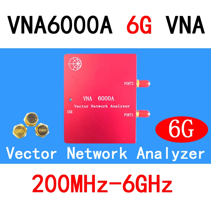 VNA6000A 200M-6GHz Vector Network Analyzer RF Antenna Analyzer SWR/S11 ...
