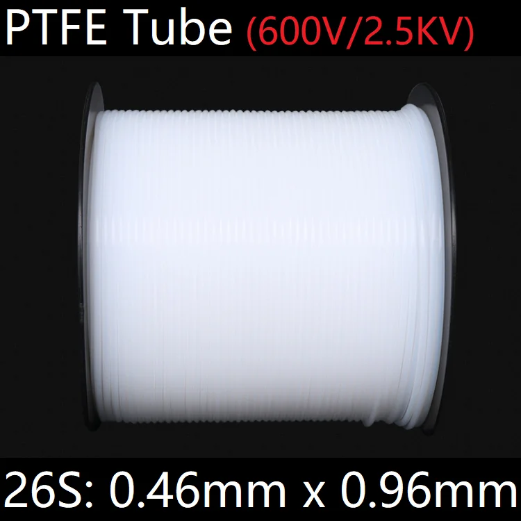 5M 26S 0.46mm x 0.96mm PTFE 튜브 T eflon 절연 단단한 모세관 F4 파이프, 고온 내성 전송 호스 600V 흰색|파이프 절연용품| - AliExpress