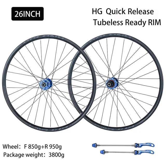 Bolany Tubeless Ready RIM MTB Bike Wheelset 32Holes Quick Release Rims ...