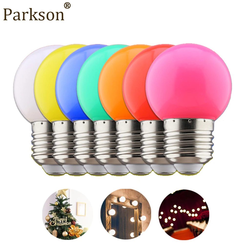 7Pcs-Lot-Colorful-LED-Bulb-Lamp-1W-E27-220V-Wedding-Christmas ...