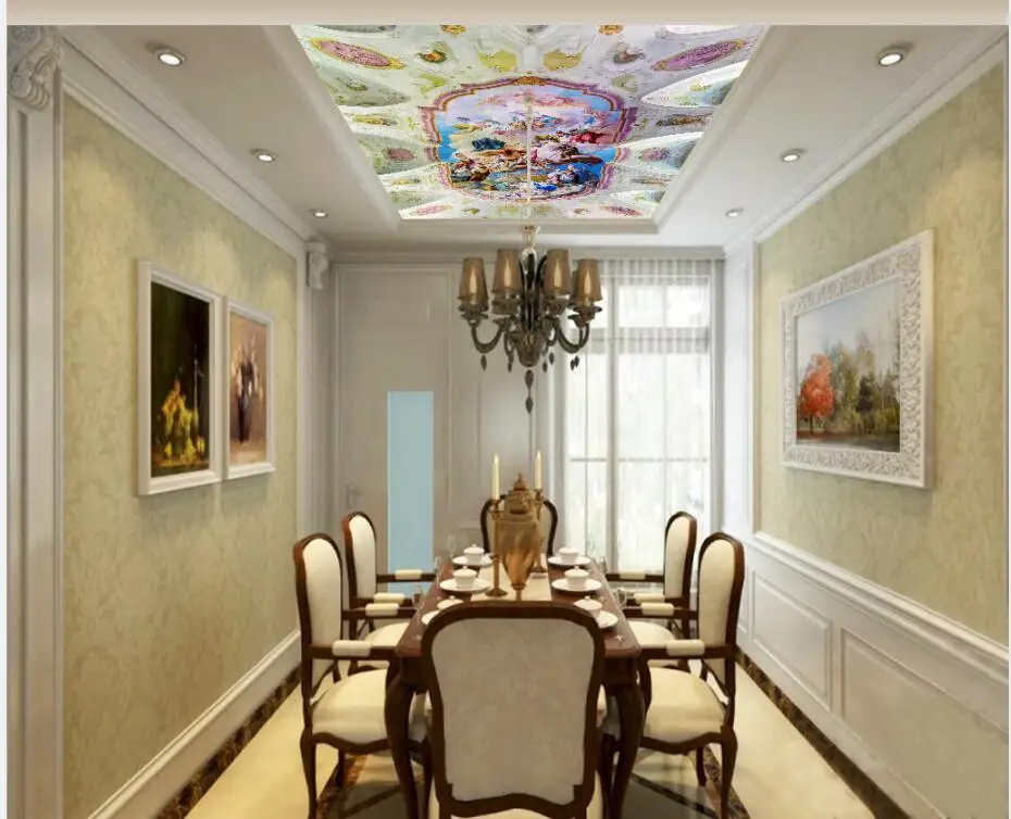 European-angel-ceiling-mural-Murals-For-The-Living-Room-Bedroom-Ceiling ...