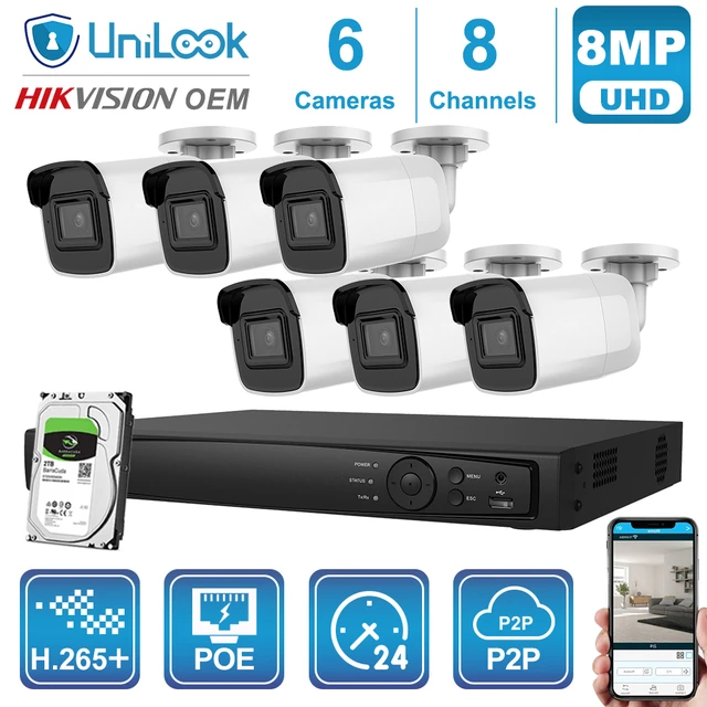 Hikvision Ip Security System 4k 8ch Poe Nvr 4pcs Hikvision, 57% OFF