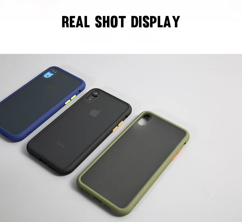 Противоударный защитный матовый чехол для телефона iPhone 11 Pro XS Max XR X 8 7 Plus ...