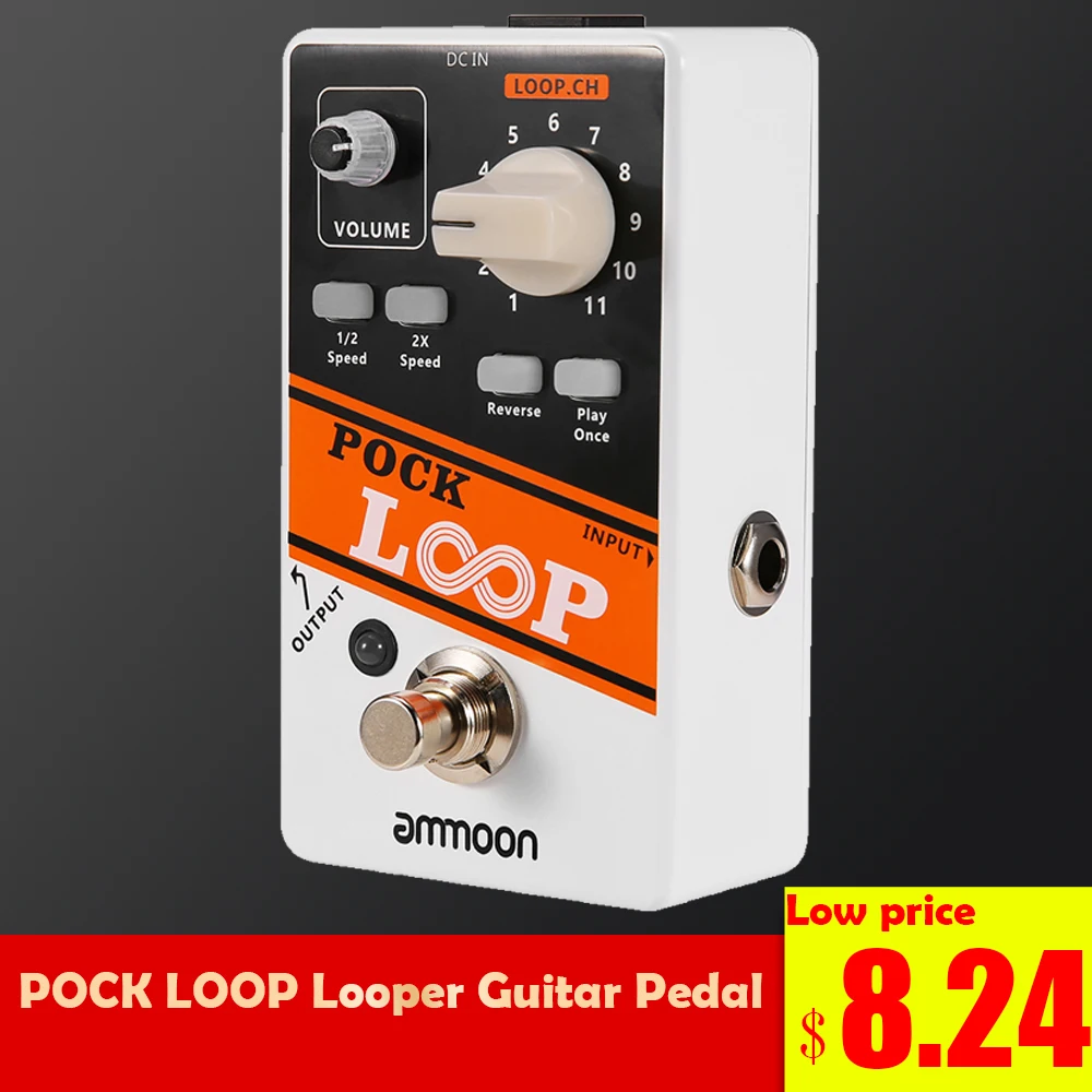 Ammoon POCK петля гитарный эффект педаль 11 петлей Макс. 330mins время ...