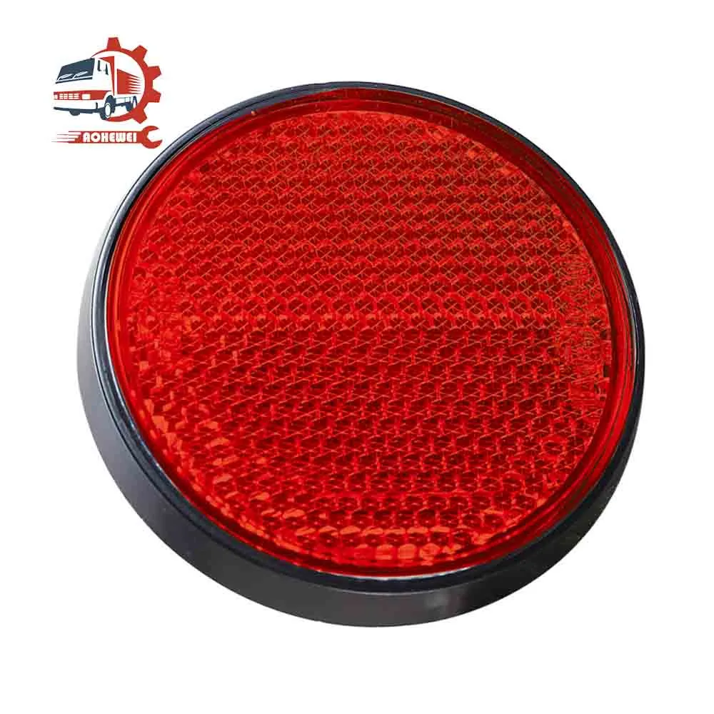 AOHEWEI 1Pc Trailer Self Adhesive Reflector Strips Round Safety Mark ...