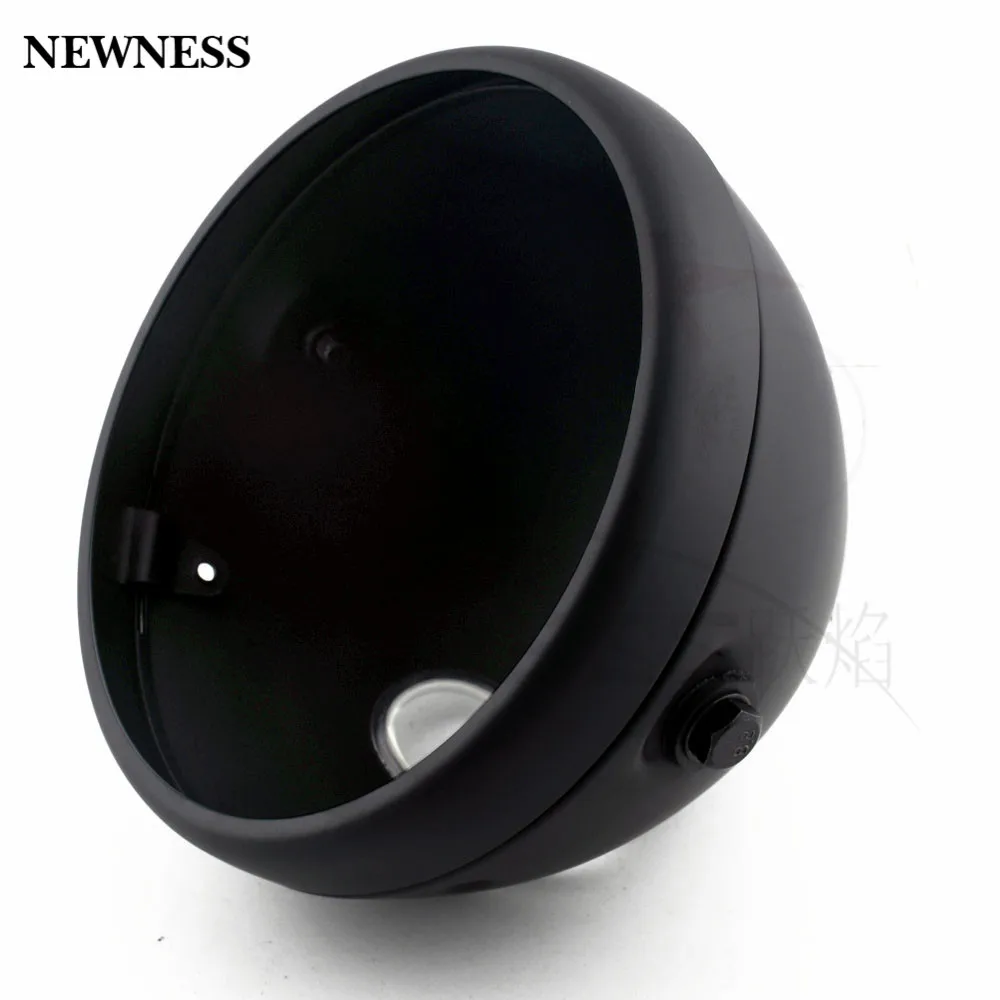 Motorcycle Vintage Deep 7" LED Headlight Mounting Bucket 7 Inch Running ...