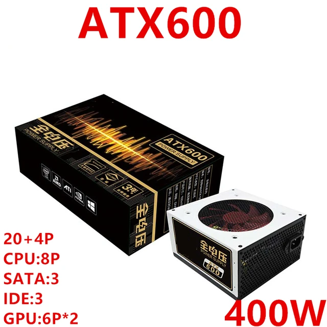 Original PC PSU For XinHang Brand ATX Rated Power 400W Peak Power 600W ...