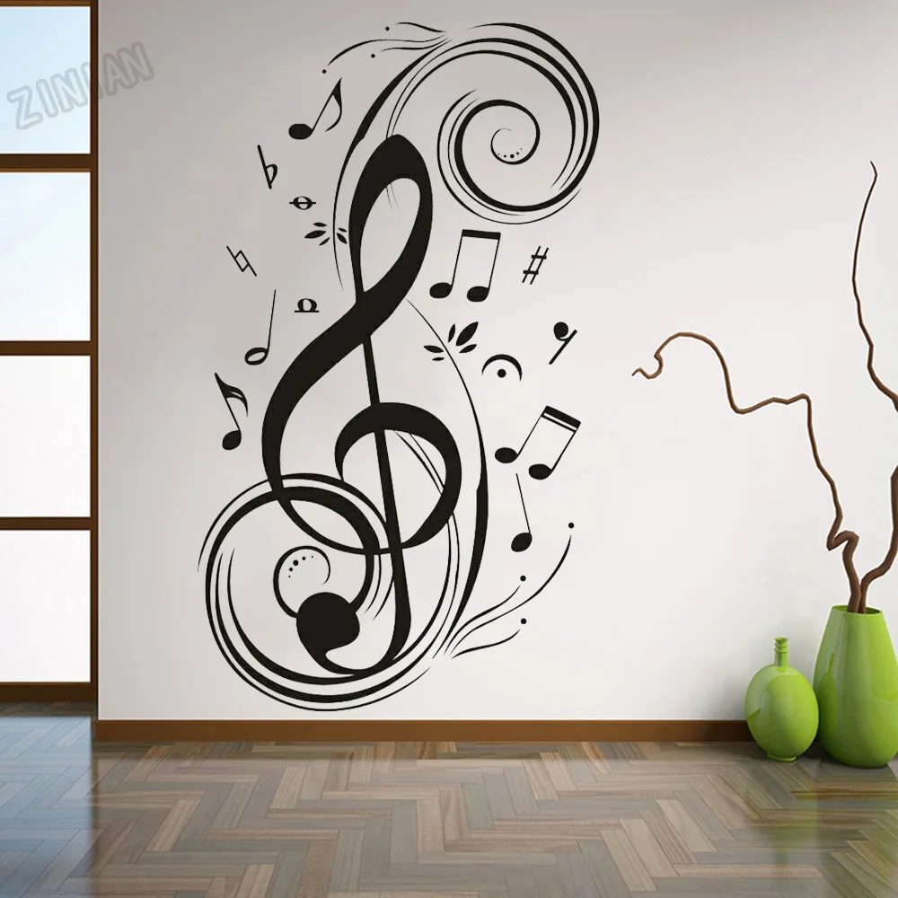 Musical-Note-Wall-Stickers-Vinyl-Livingroom-Decoration-Decal-Art-Master ...