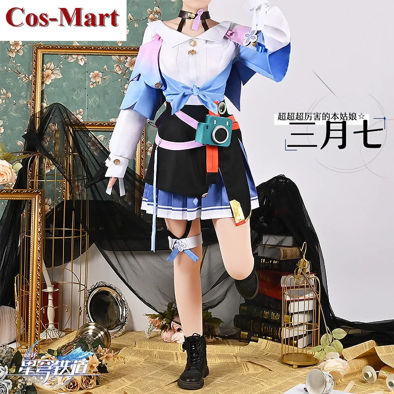Cos Mart 게임 Honkai: 스타 레일 Sanyueqi 코스프레 의상 달콤한 귀여운 제복 복장 활동 파티 역할 놀이 의류 ...