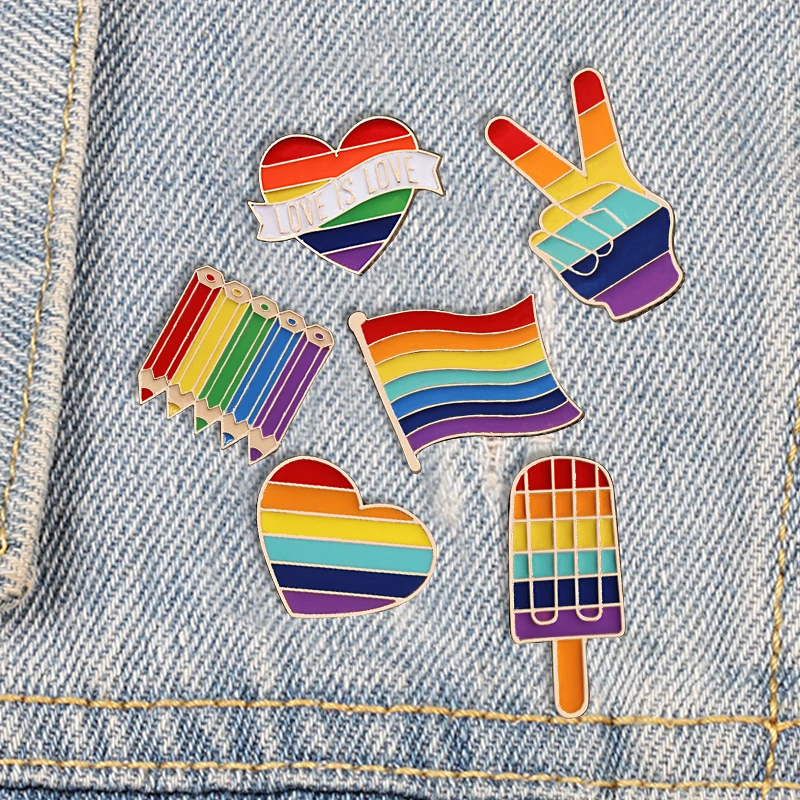 Gay Pride Rainbow Pin Badge | Lesbian Pride Pin Badge | Lesbian Pride ...