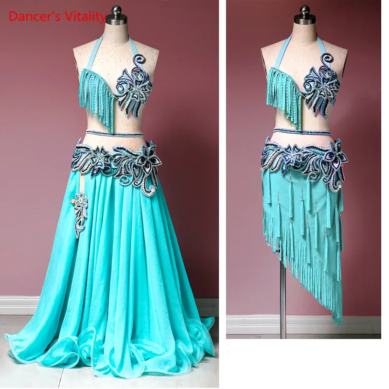 Belly-Dance-Suit-Diamond-Bra-Tassel-Short-Skirt-Big-Swing-Skirt ...