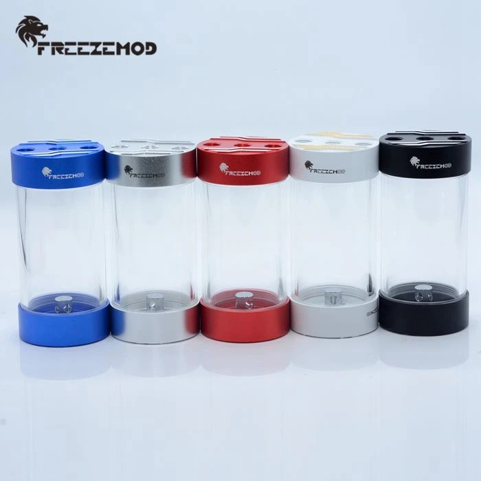 FREEZEMOD OD60mm Acrylic Reservoir 80mm-330mm Water Tank Dual Metal ...