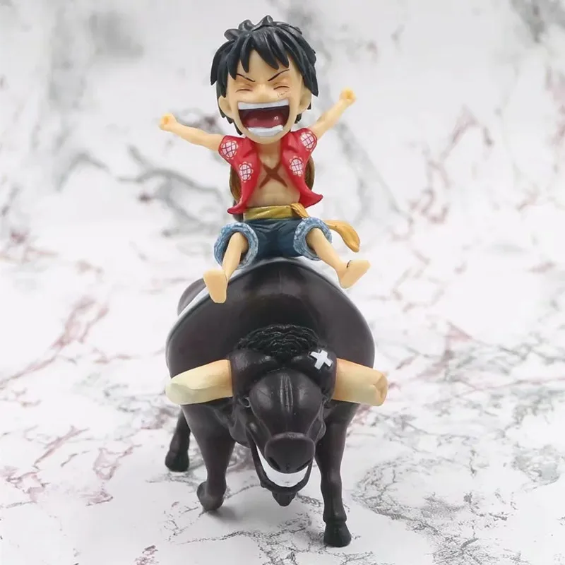 Cheng yuan Anime One Piece/Sea King GK Statue Luffy Bull Riding Black ...