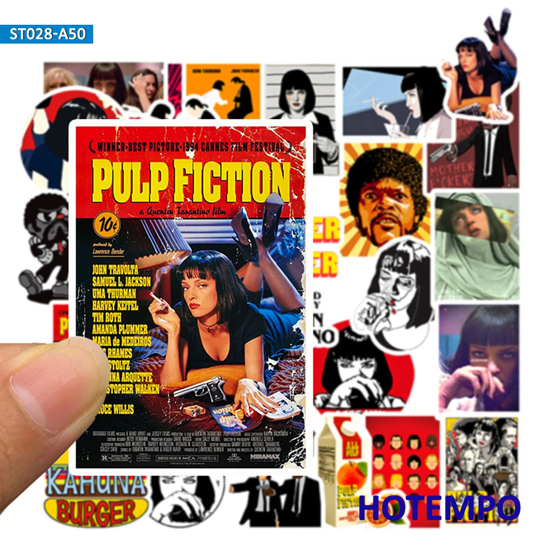 50pcs Classic Movie Pulp Fiction Poster Stickers For Mobile Phone ...