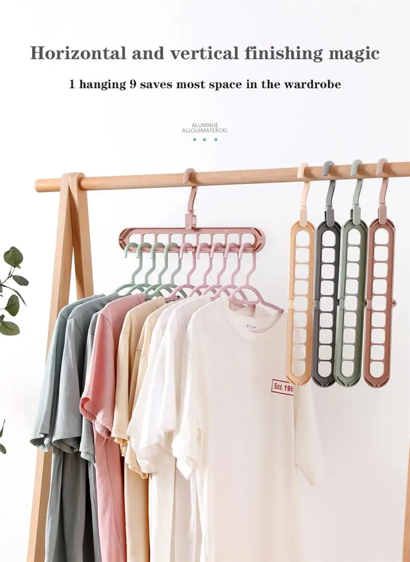 Magic Multi-port Support Hangers For Clothes Drying Rack Multifunction ...