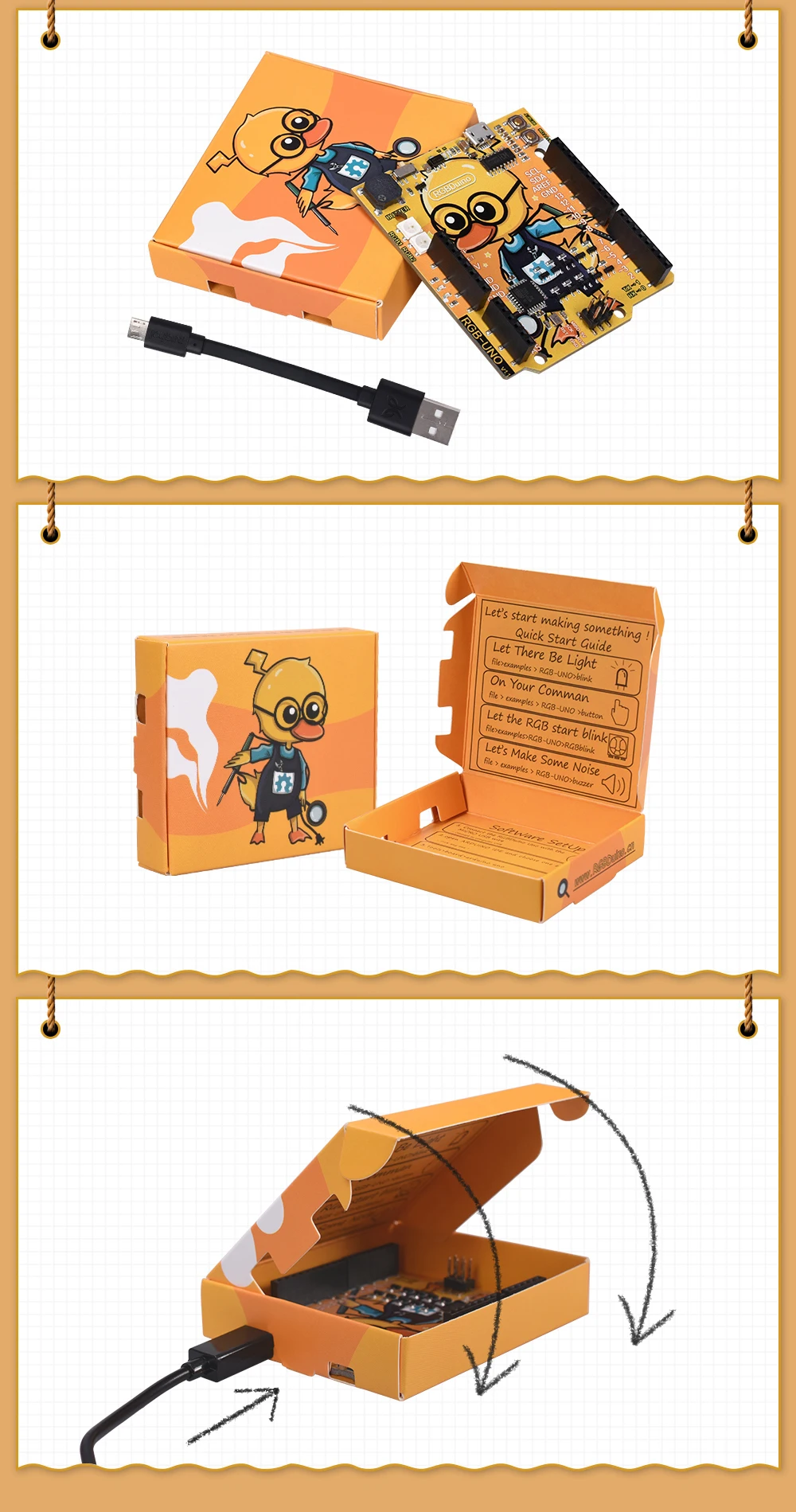 Rgbduino Uno V1.1/v1.2 Development Board Atmega328p Chip Micro Controller Ch340c Vs Arduino Uno ...