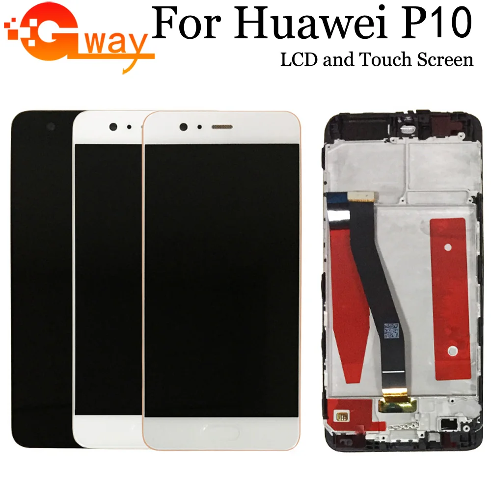 For Huawei P10 Lcd Display Touch Screen Digitizer Assembly Vtr-l09 L10 ...