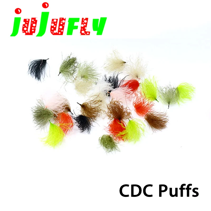 selected 30+feathers fly tying medium size oiled duck CDC puffs nipple ...