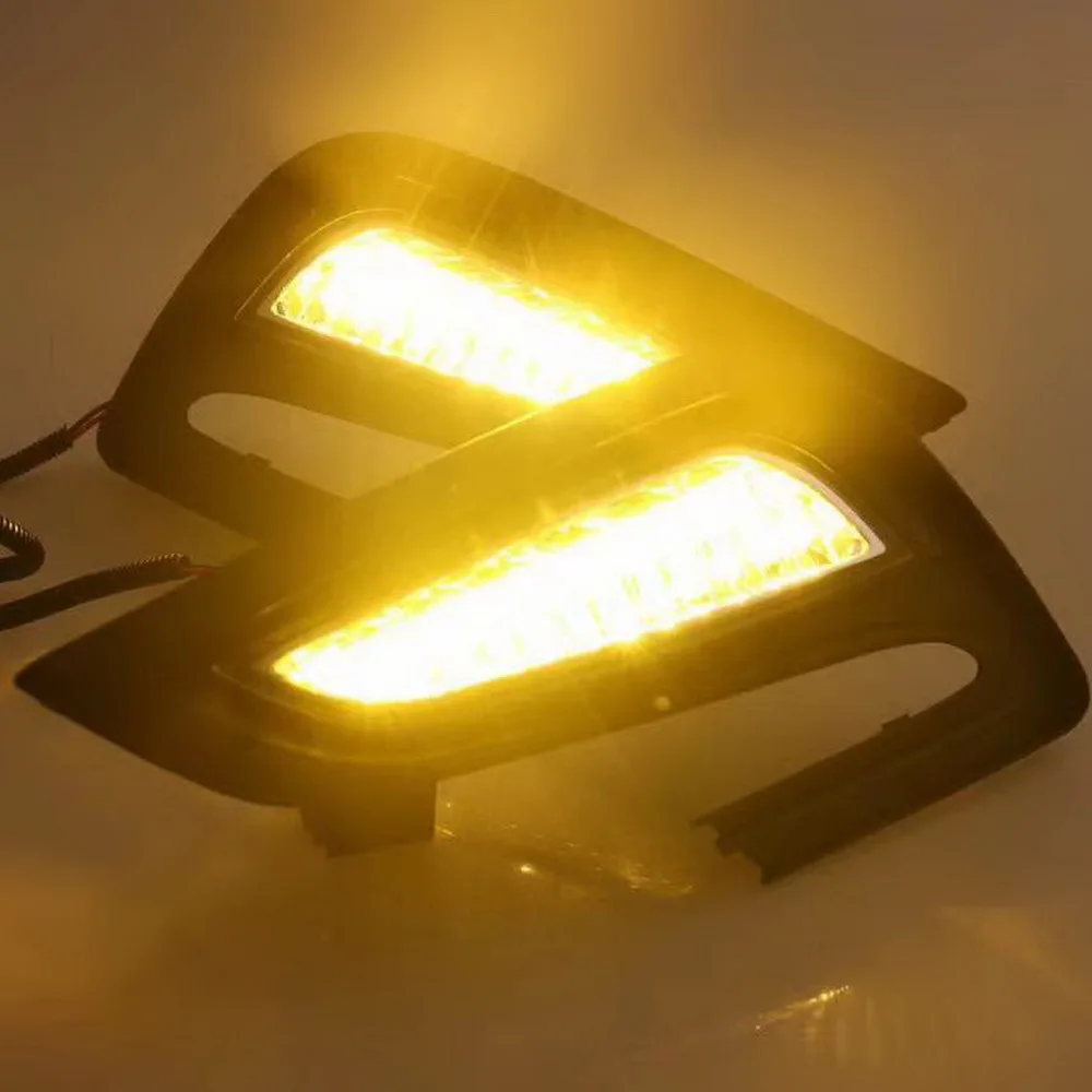 July-King-LED-Daytime-Running-Lights-DRL-4300K-Yellow-LED-Fog-Lamp ...