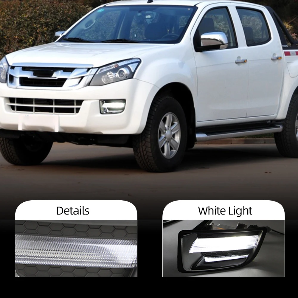 Car Flashing 2PCS DRL LED Daytime Running Lights LED Front Bumper Fog ...