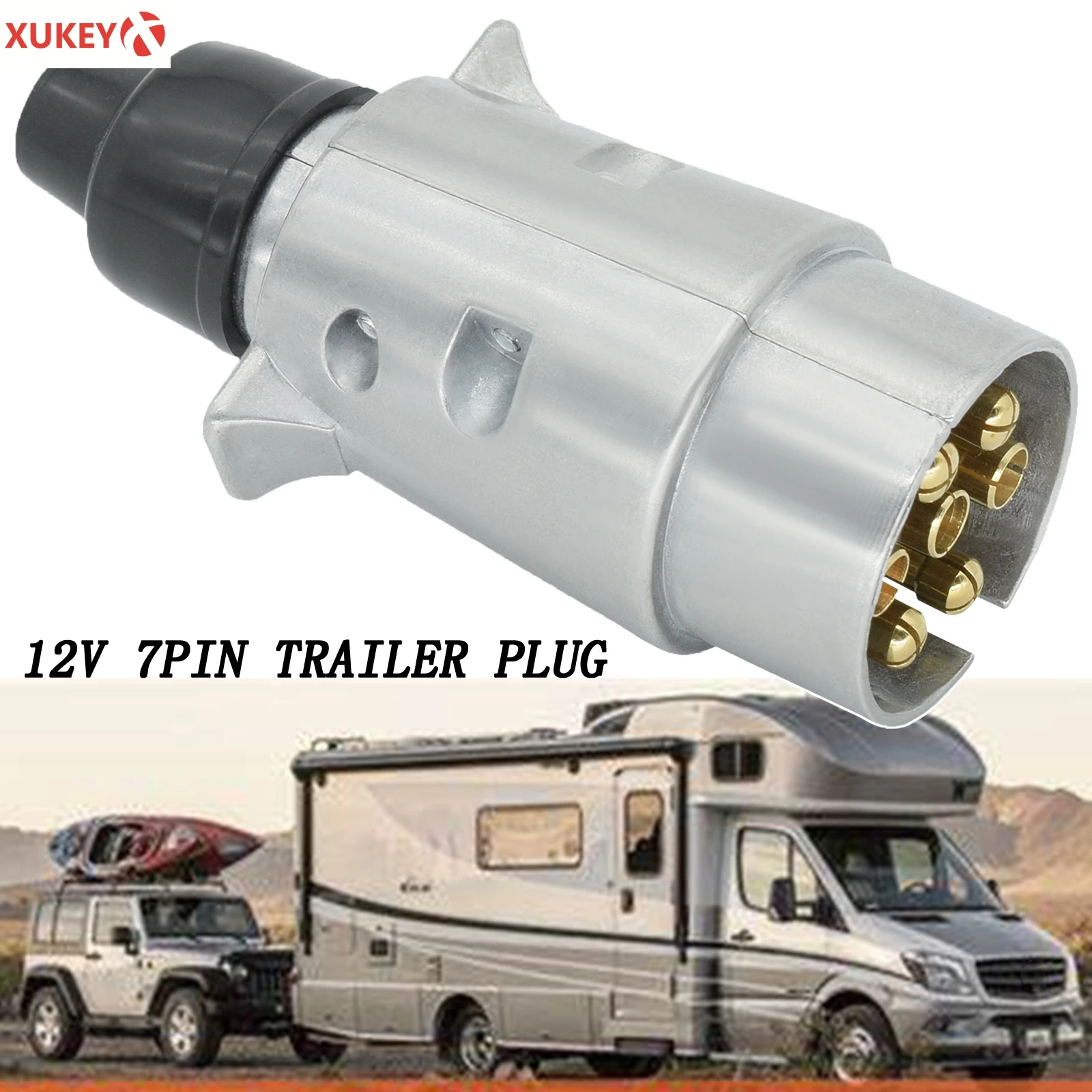 Durable-7-Pin-Trailer-Truck-Towing-Electrics-12V-Connector-Automobile ...