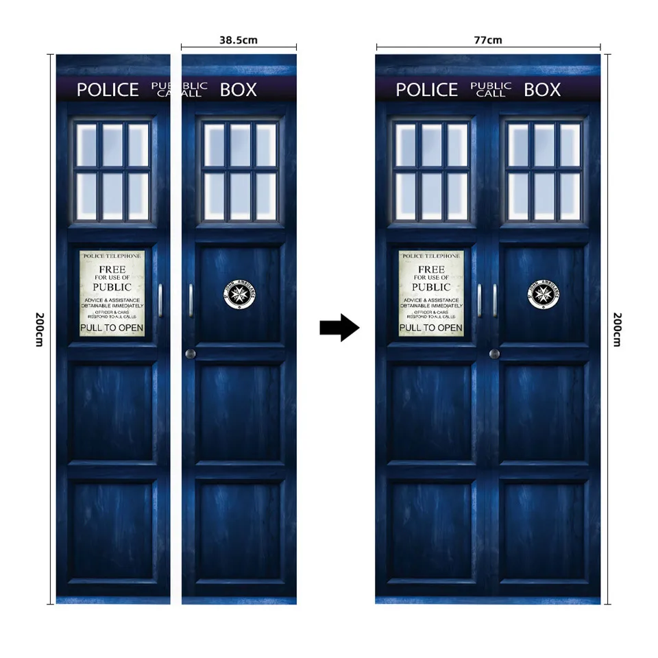 Tardis Door Decal