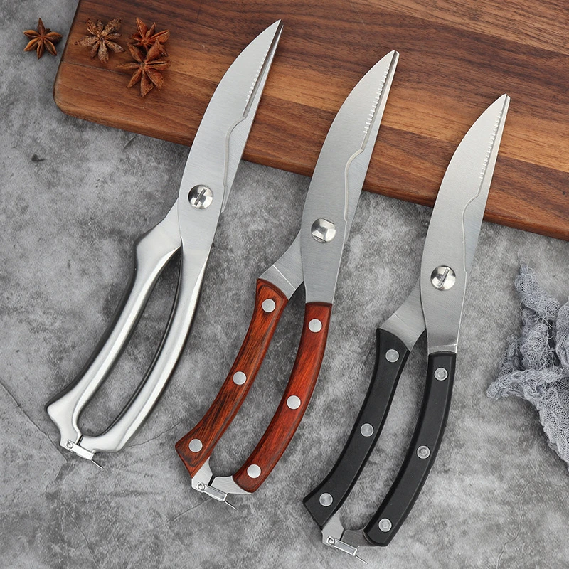 Kitchen Scissors Spring loaded Chicken Bone Stainless Steel Scissors ...