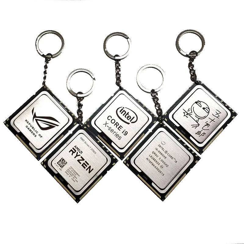 Custom Cpu Key Chain | Cpu Keychain Laser | Geek Key Chains | Geek ...