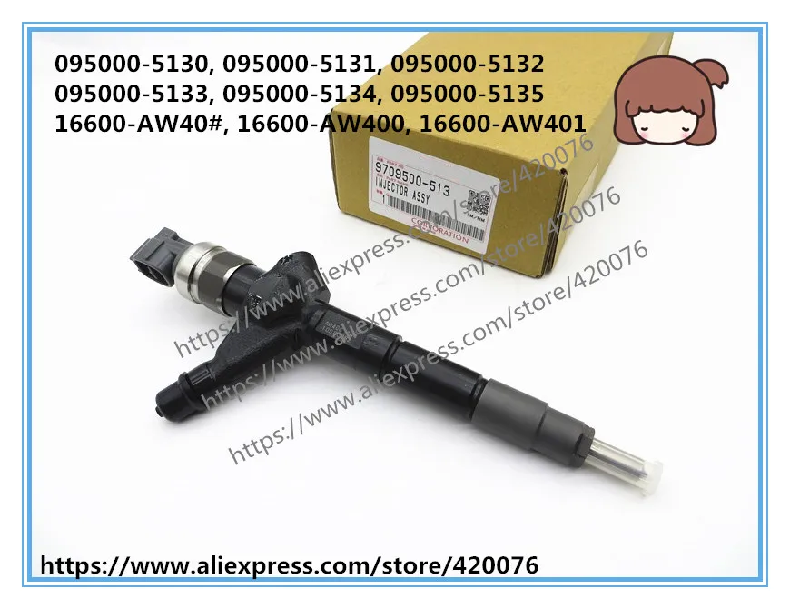 Inyector de combustible diésel auténtico y nuevo, 095000 5130, 095000 ...