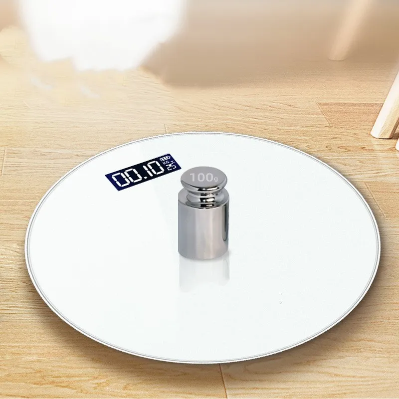 Pèse-Personne,Pèse personne intelligent avec indice de corps rond ...