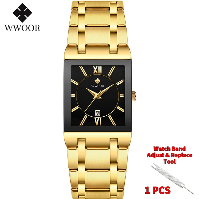 Golden Stainless Steel Watches Men - Relogio Masculino Gold Watch Men ...
