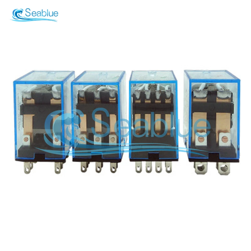 Couleur CA 220 V sans socle Mini relais électromagnétique 12V 24V AC ...