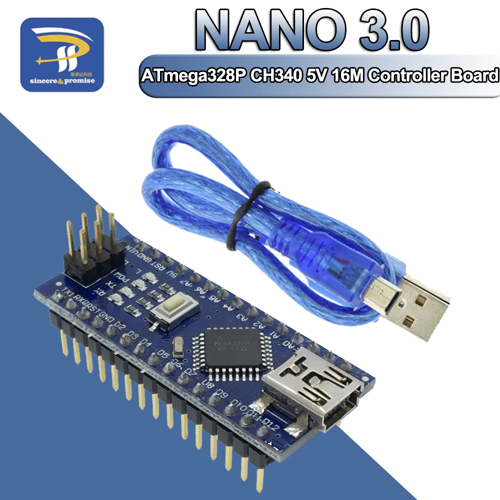 Welded Nano 3.0 CH340G Atmega328 MINI CH340C Controller Board Module ...