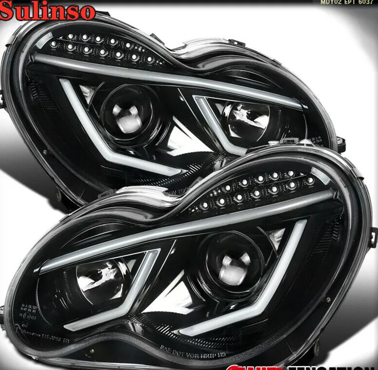 Sulinso-For-2001-2007-Benz-W203-C-Class-Slick-Black-Projector ...